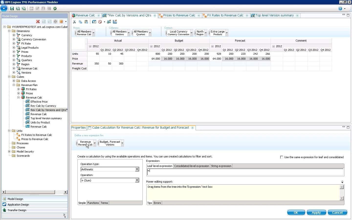 TM1 10.2 - New Feature: In-Cube Calculations - Exploring TM1
