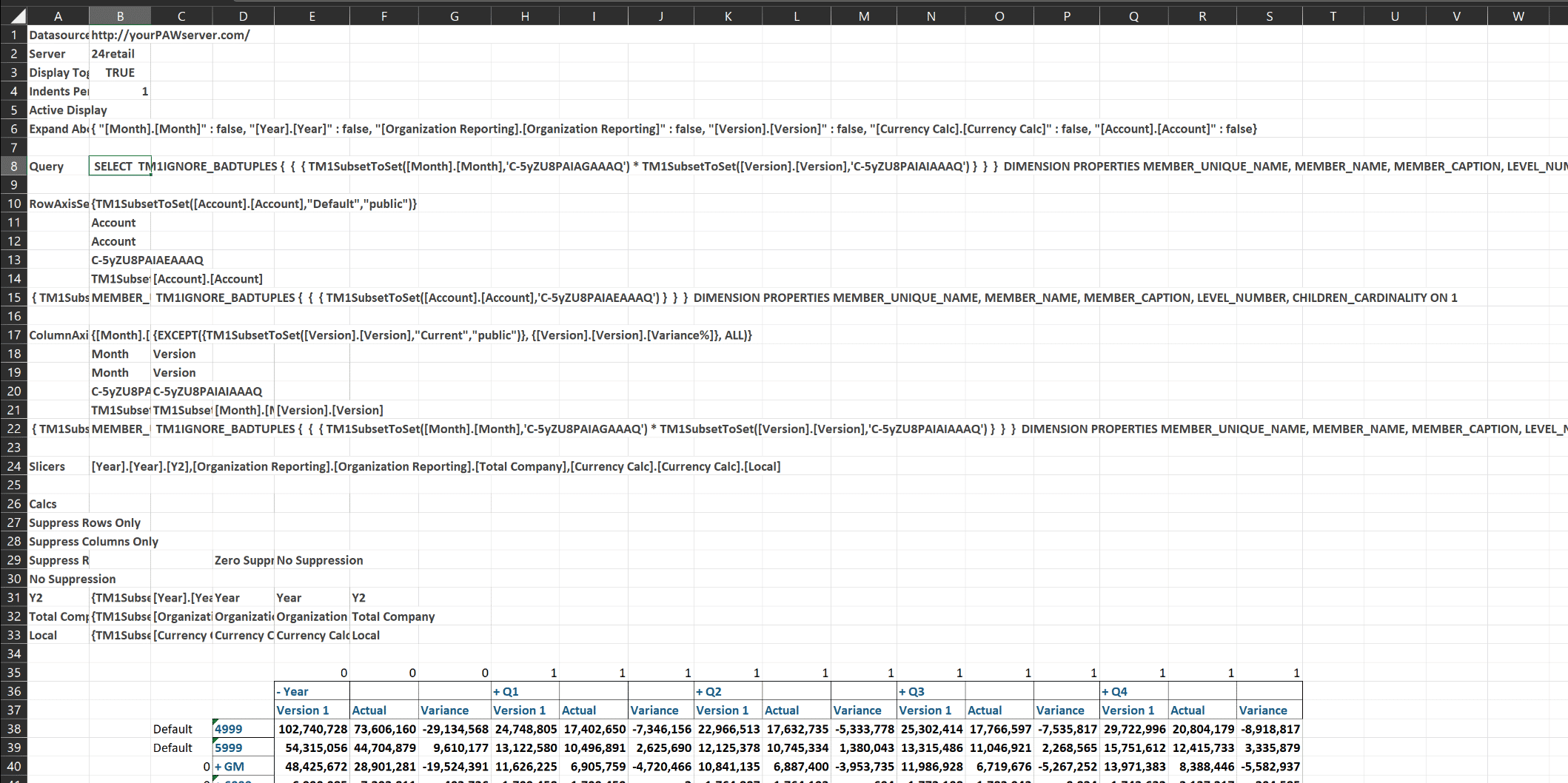 Universal Report Ranges - Exploring TM1
