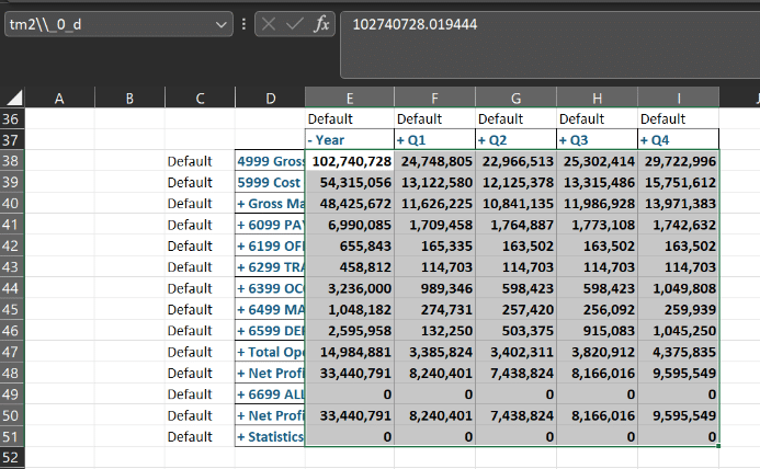 Universal Report Ranges - Exploring TM1